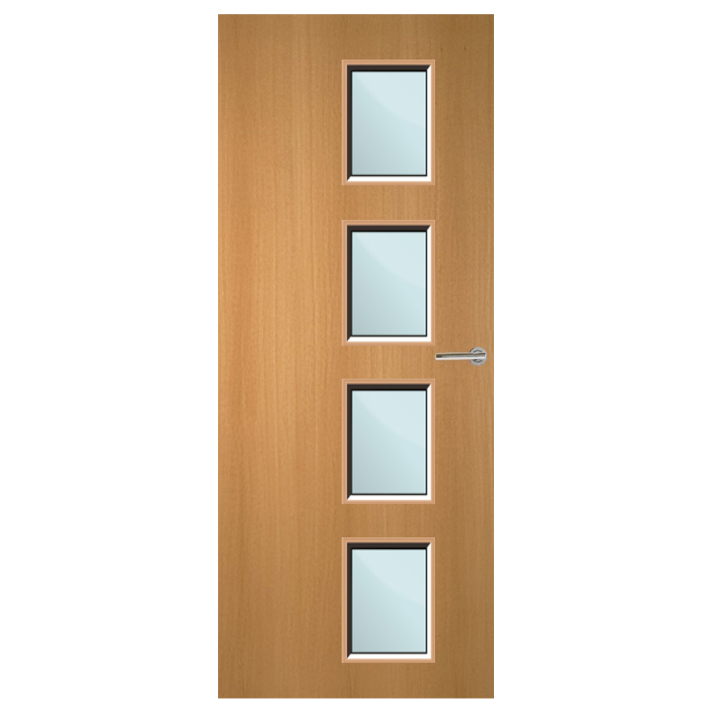 Beech Veneer 27G Glazed FD60 Internal Fire Door – Vizat Doors