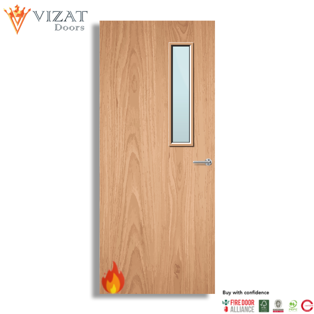 Plywood Paint Grade 3G Glazed FD30 Internal Fire Door – Vizat Doors