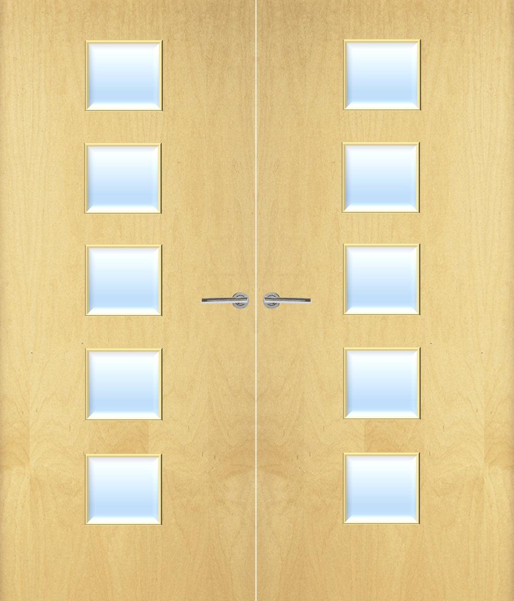 Ash Veneer 10G Glazed Pair FD30 Internal Fire Door – Vizat Doors