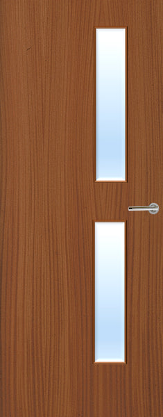 Sapele Veneer 16G Glazed FD30 Internal Fire Door – Vizat Doors
