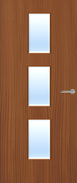 Sapele Veneer 23G Glazed FD30 Internal Fire Door – Vizat Doors