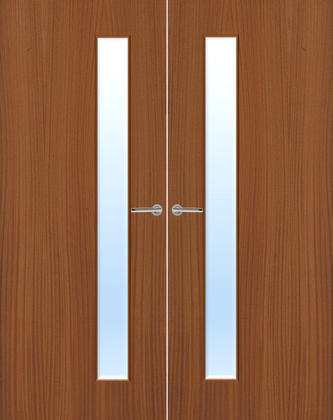 Sapele Veneer 25G Glazed Pair FD30 Internal Fire Door – Vizat Doors